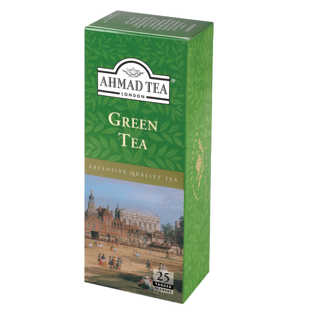 Ahmad Tea Green Tea Pure (25 Teabags - Tagged)