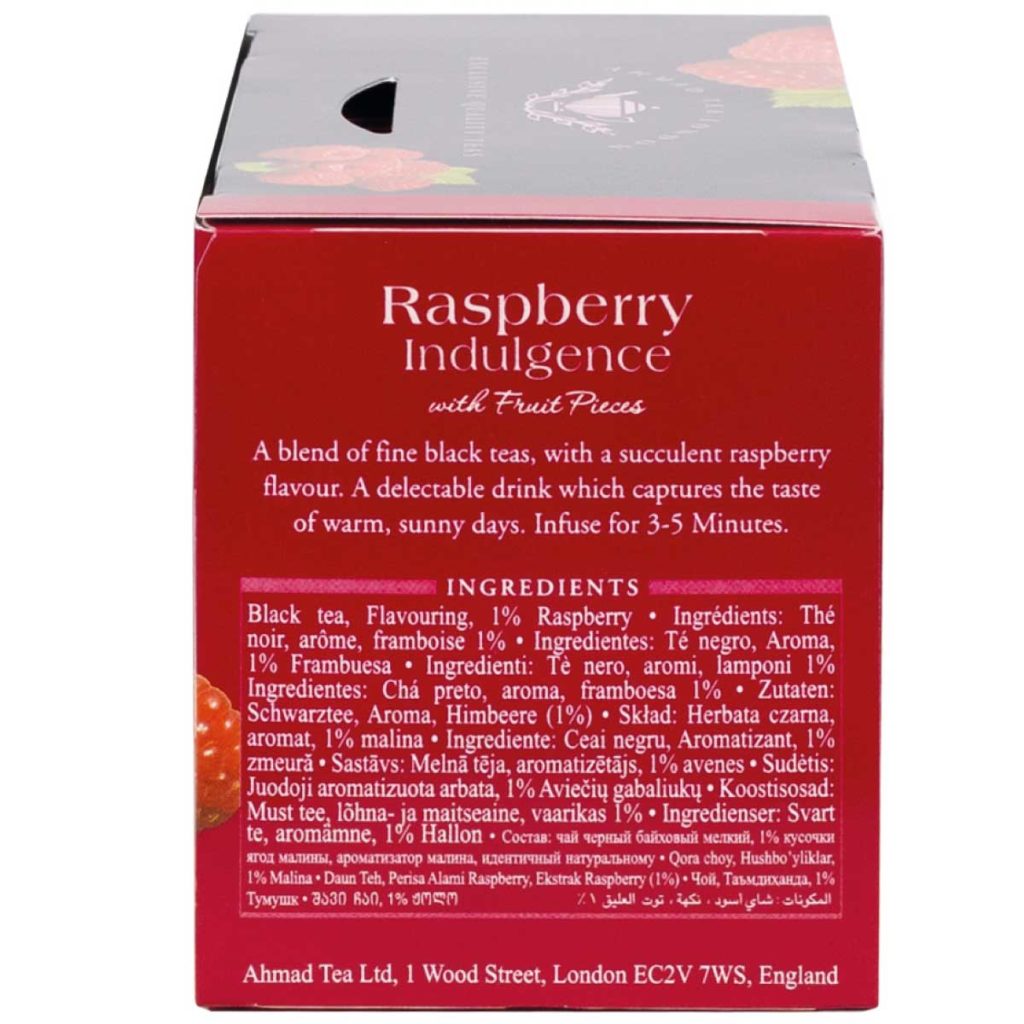 Ahmad Tea Raspberry Indulgence Tea (20 Teabags - Foil)