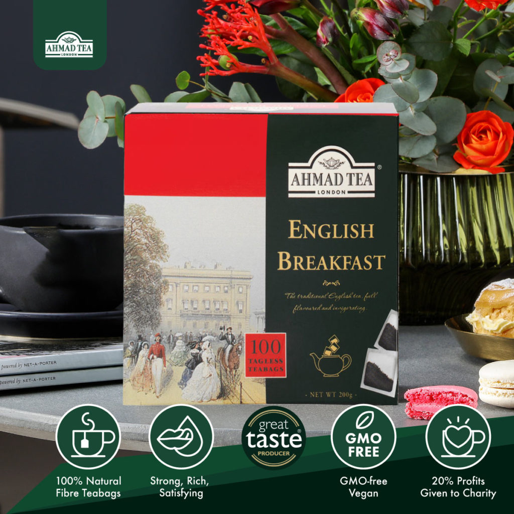 Ahmad Tea English Breakfast Tea (100 Teabags - Tagless)
