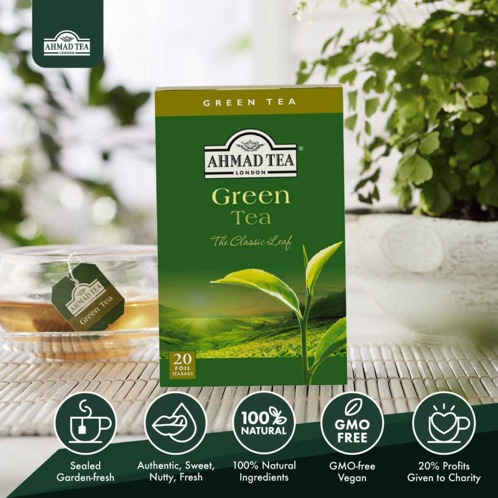 Ahmad Tea Green Tea Pure (20 Teabags - Foil)